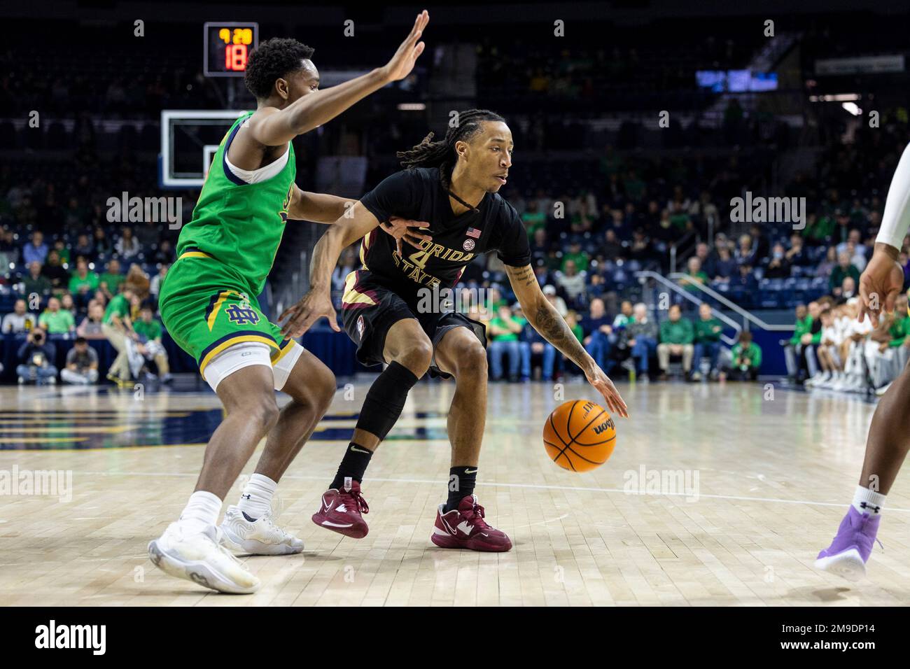 South Bend, Indiana, USA. 17. Januar 2023. Florida State Guard Caleb ...