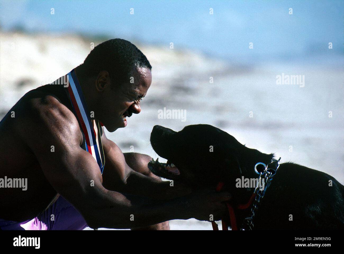 DER Rottweiler DER US Air Force, Vincent Browns, Sable, konkurriert mit ...