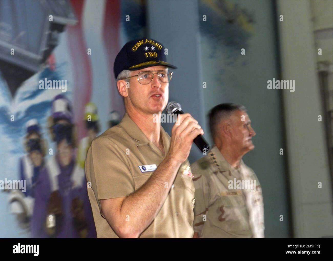 US Navy Rear Admiral James McArthur, Commander Carrier Group Two ...
