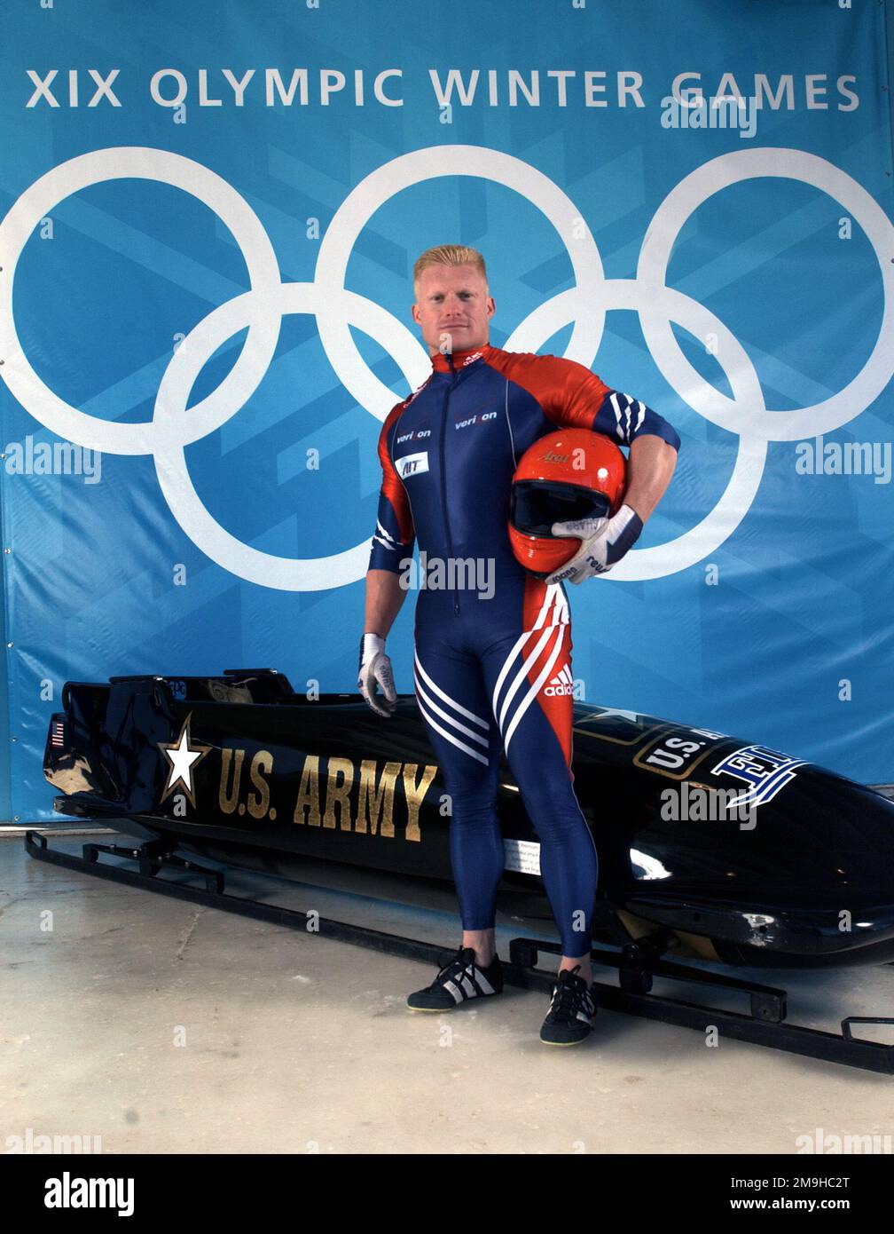 World Class Athlete SPECIALIST (SPC) (E-4) Douglas Sharp, USA, posiert ...