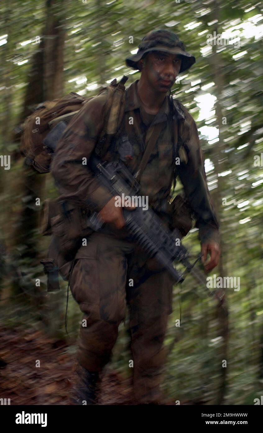 Der US Marine Corps (USMC) Corporal (CPL) Charlie Dixon, der mit dem ...