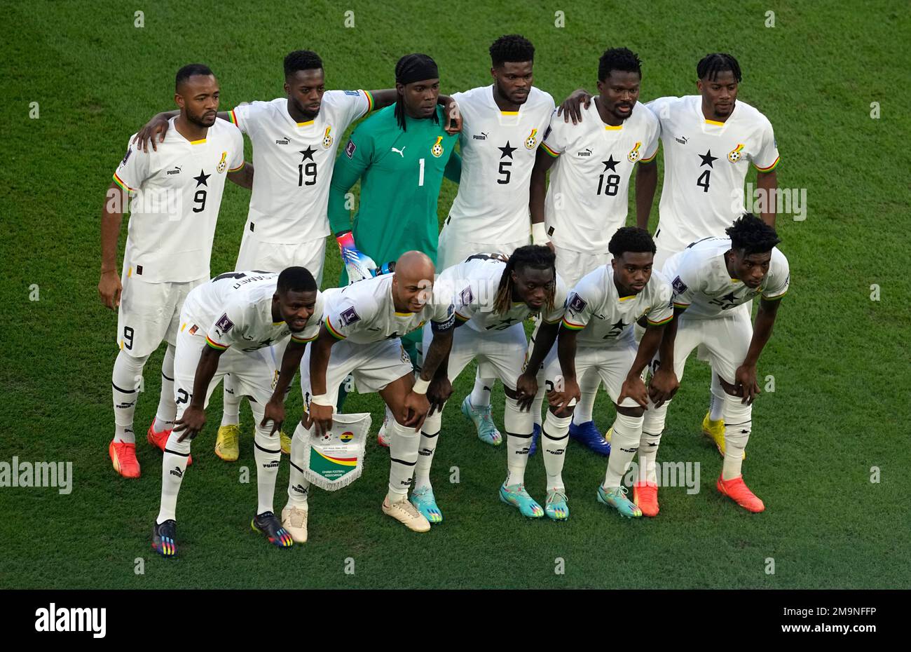 Ghana players pose for a team photo prior to the start of the World Cup ...