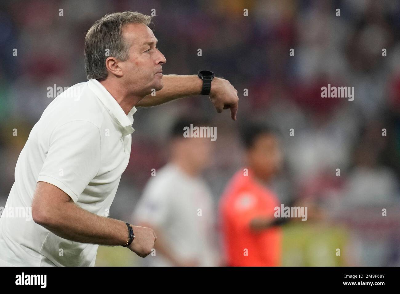 Denmark's head coach Kasper Hjulmand gestures during the World Cup ...