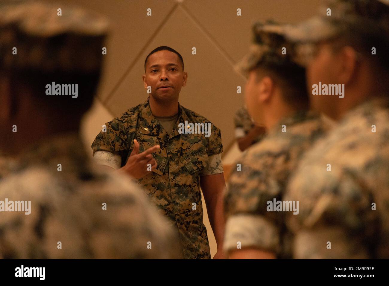 USA Marinekorps Major Phillip Tate, Kommandeur der Bravo Company ...