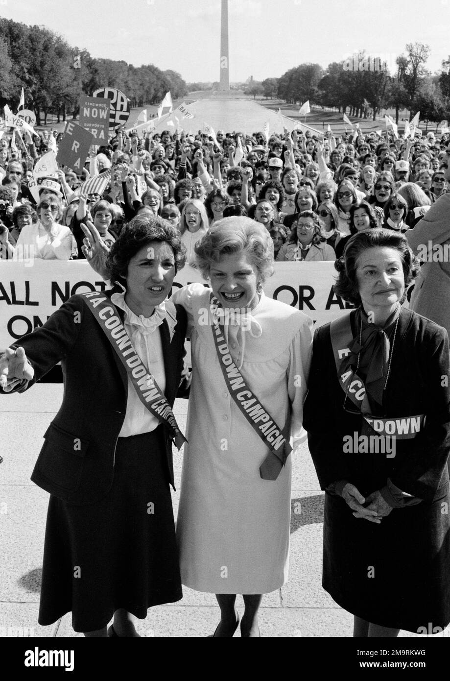Former first ladies Lady Bird Johnson, right, and Betty Ford join the ...