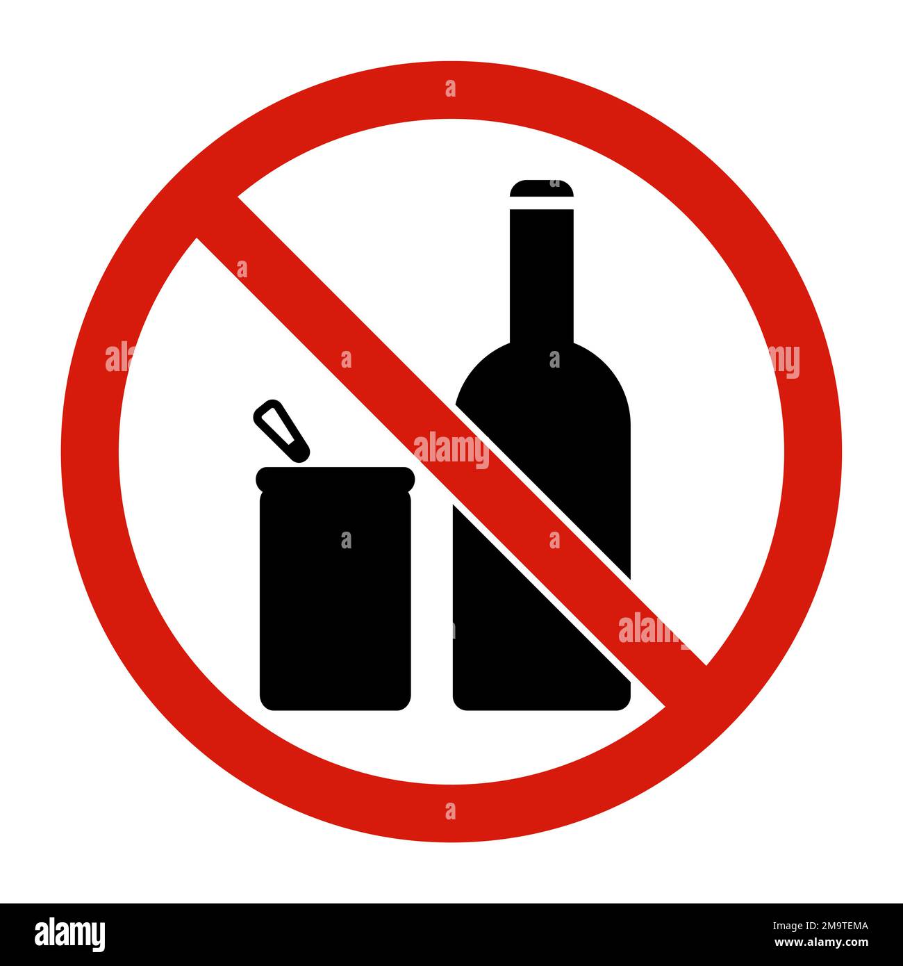 Schild genuss von alkohol verboten Ausgeschnittene Stockfotos und -bilder - Alamy