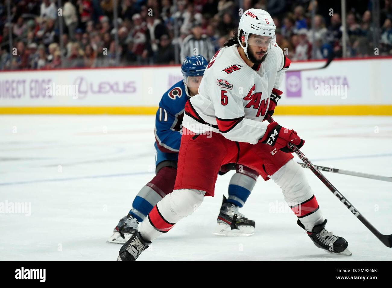 Carolina Hurricanes defenseman Jalen Chatfield (5) in the third period ...