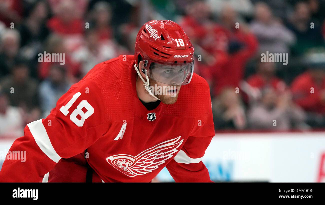 Detroit Red Wings center Andrew Copp plays during the first period of ...
