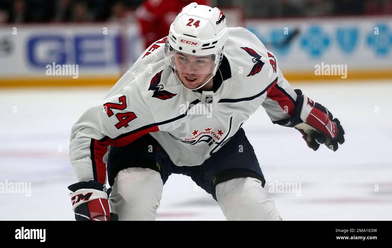 Washington Capitals center Connor McMichael plays during the first ...