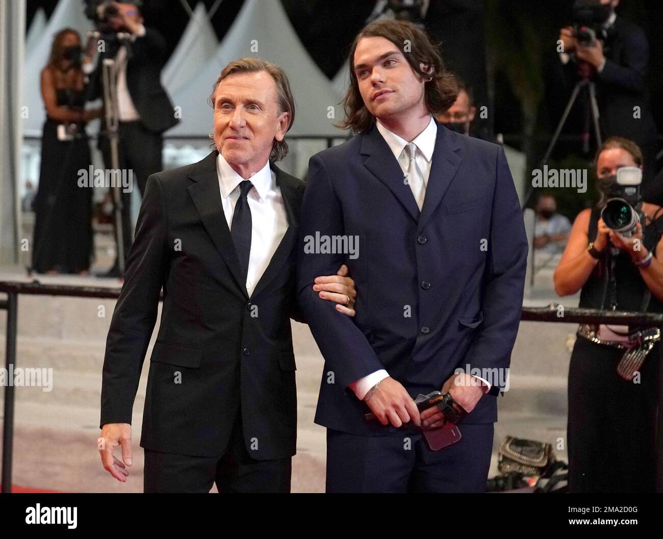 FILE - Tim Roth, left, and his son Cormac Roth appear at the premiere ...