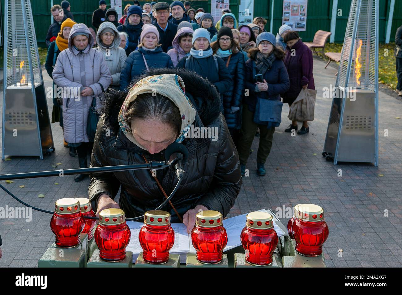 People lineup to read out names of victims of Soviet dictator Josef ...