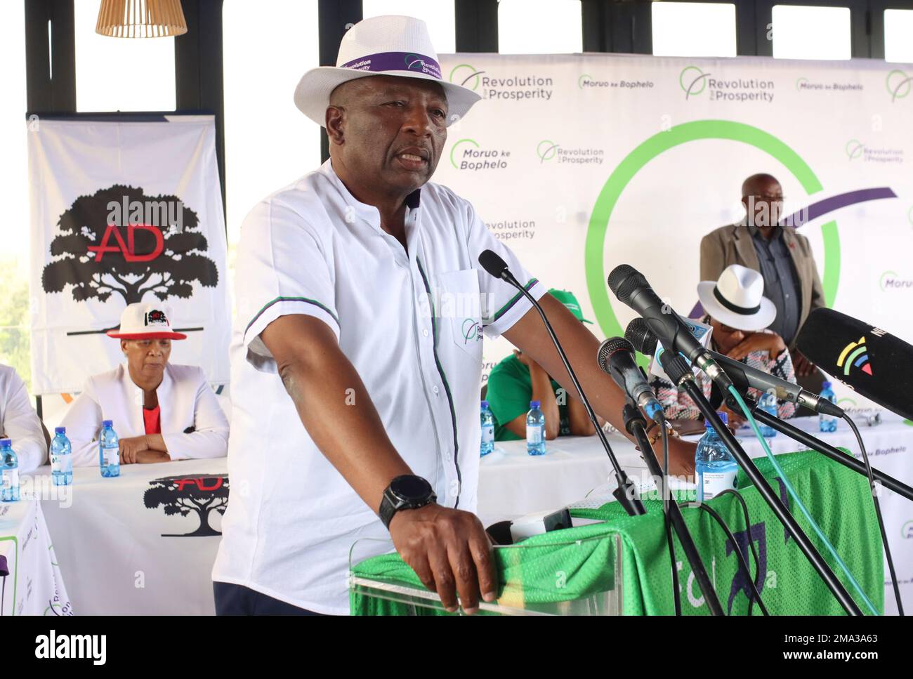 File — Lesotho's businessman-turned-politician Sam Matekane speaks ...