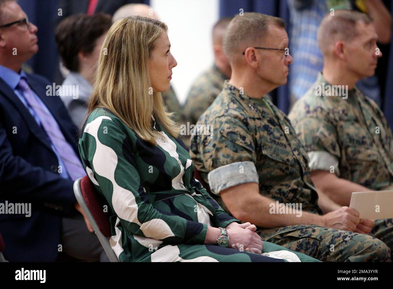 Die ehrenwerte Meredith Berger nimmt an der Marine Corps Logistics Base ...