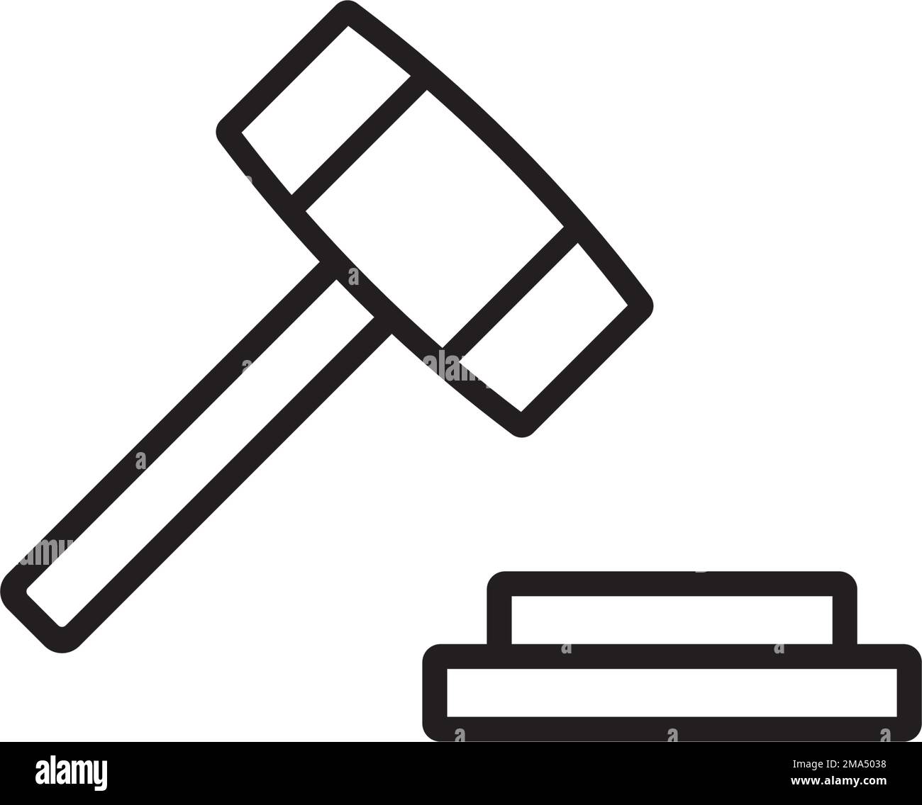 Holzhammer symbol Stock-Vektorgrafiken kaufen - Alamy