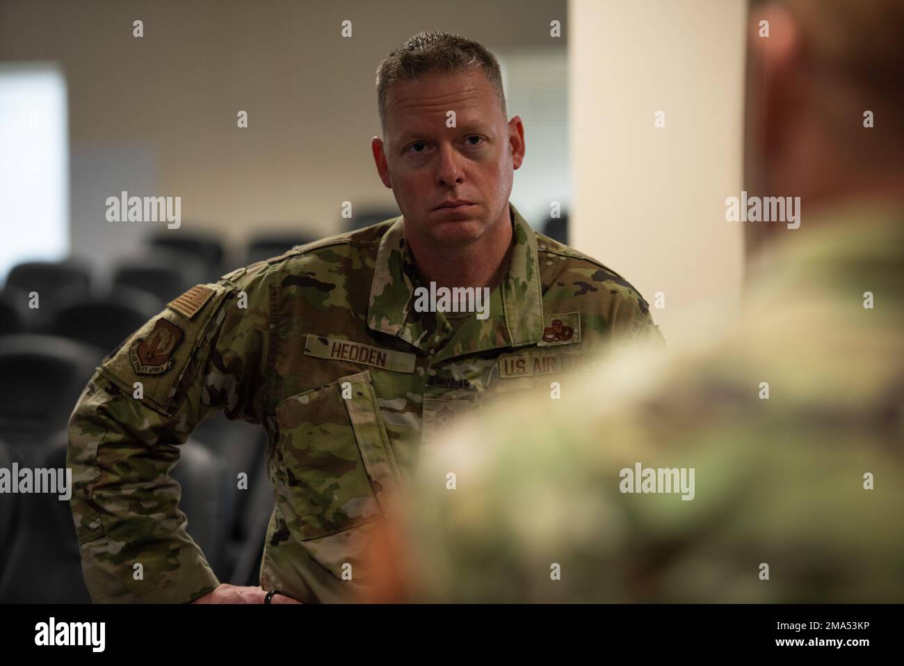 Chief Master Sgt. Benjamin Hedden (rechts), USA Befehlschef der ...