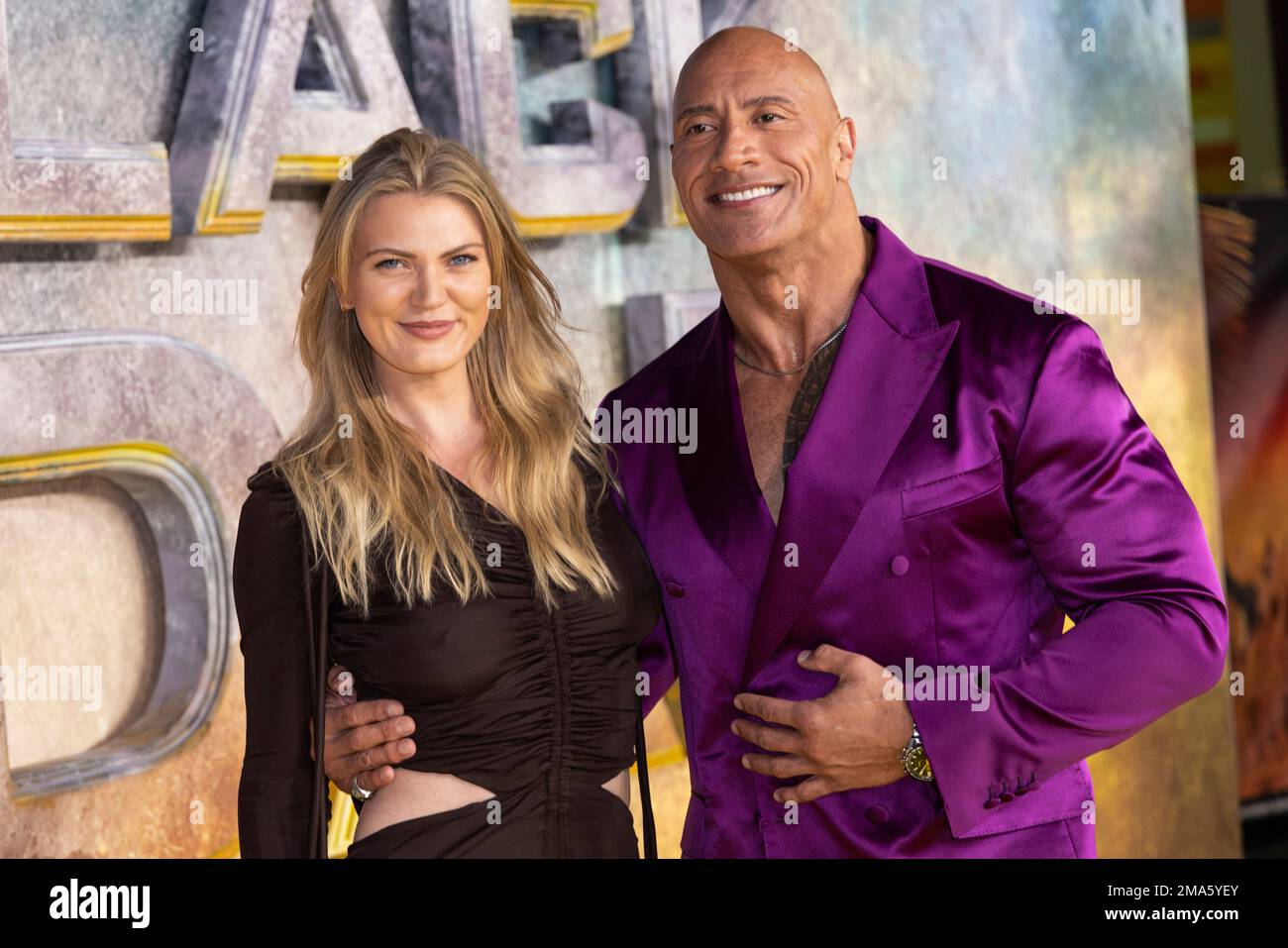 Ella Craig, left, and Dwayne Johnson a.k.a. The Rock pose for ...