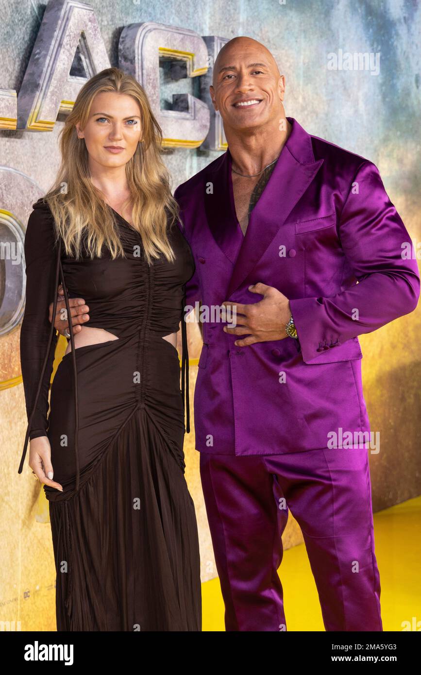 Ella Craig, left, and Dwayne Johnson a.k.a. The Rock pose for ...