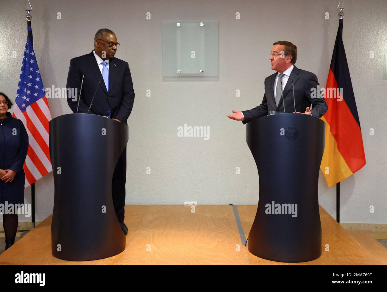 Der deutsche Verteidigungsminister Boris Pistorius empfängt seinen US ...