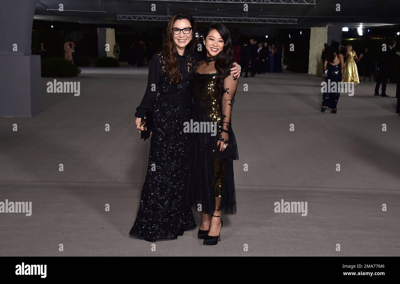 Michelle Yeoh, left, and Stephanie Hsu arrive at the second annual ...