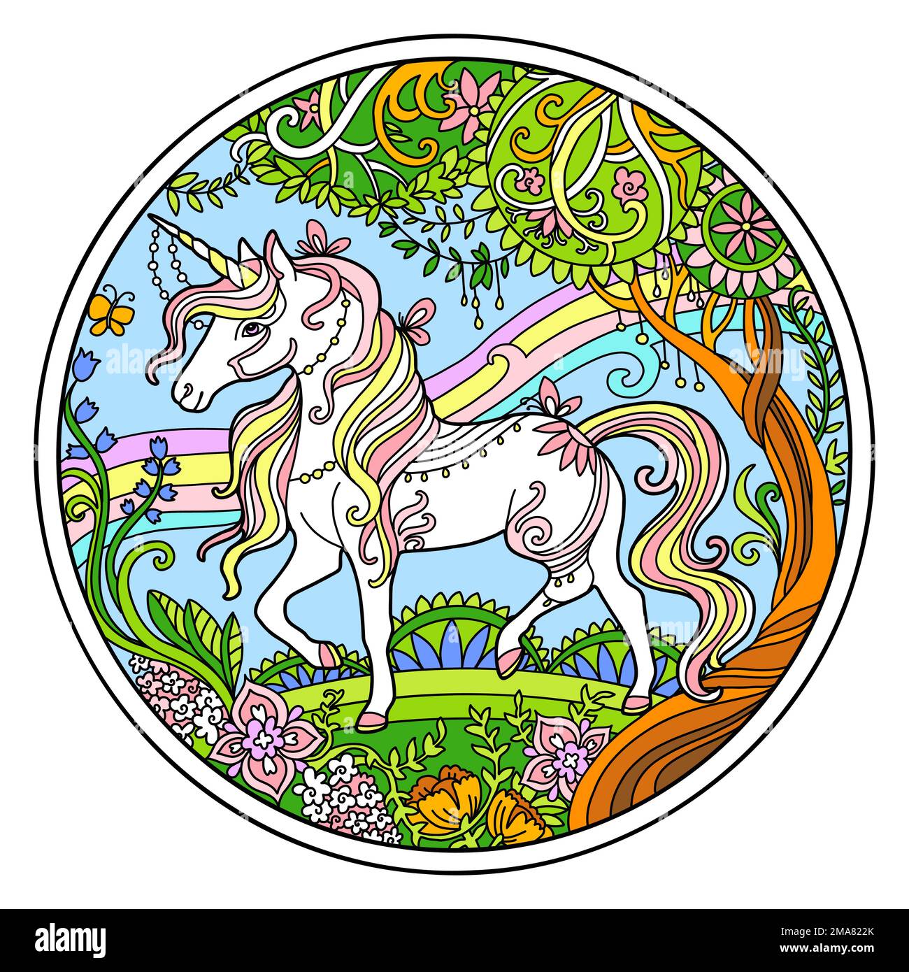 Blumen zentangle kunstwerk -Fotos und -Bildmaterial in hoher Auflösung – Alamy