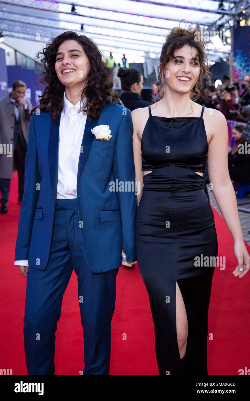 Manal Issa, left, and Nathalie Issa pose for photographers upon arrival ...