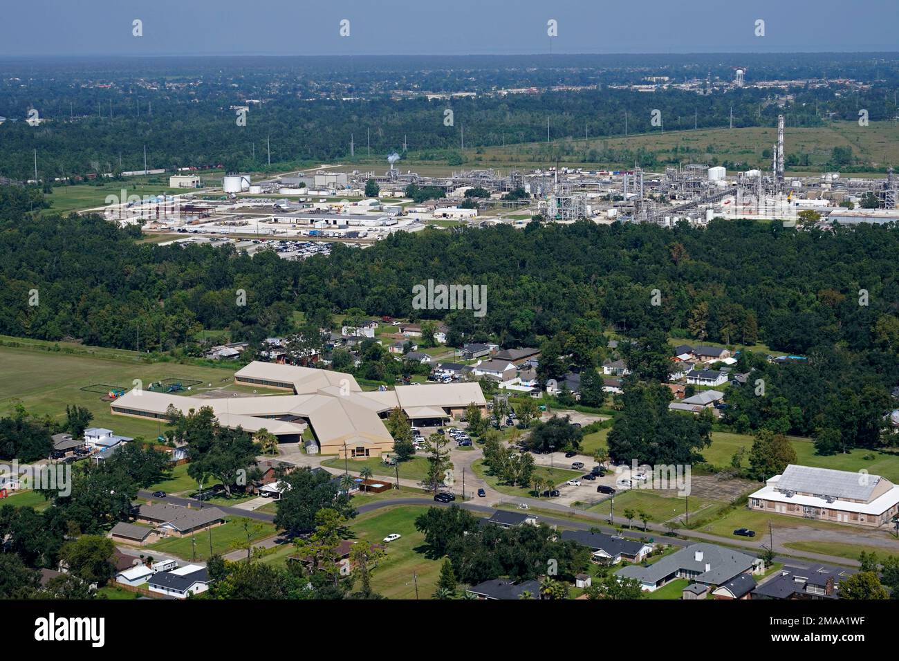 The Fifth Ward Elementary School and residential neighborhoods sit near ...