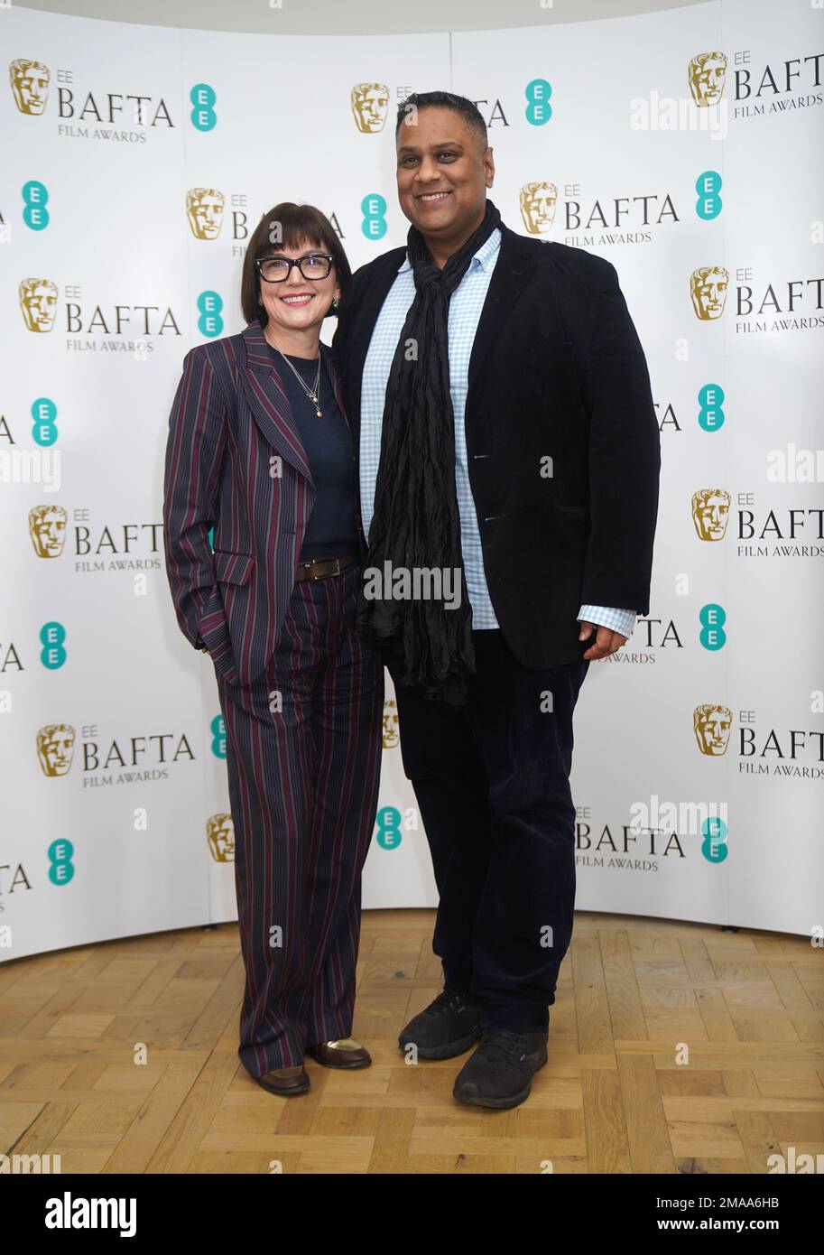 CEO von BAFTA Jane Millichip und Vorsitzende von BAFTA Krishnendu ...
