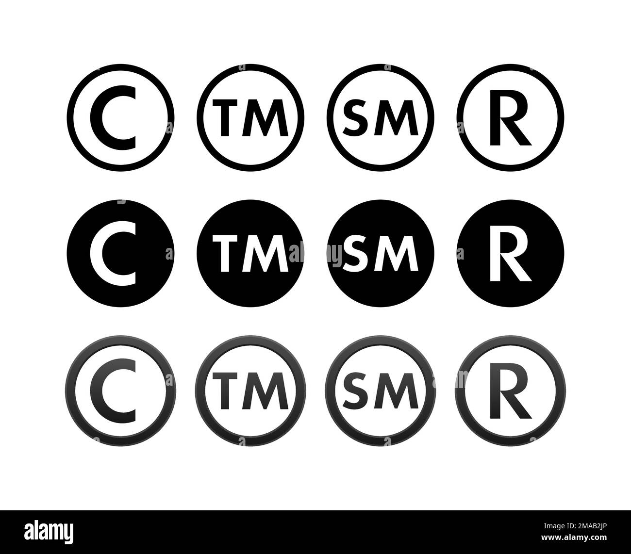 Simboli di copyright Stock-Vektorgrafiken kaufen - Alamy