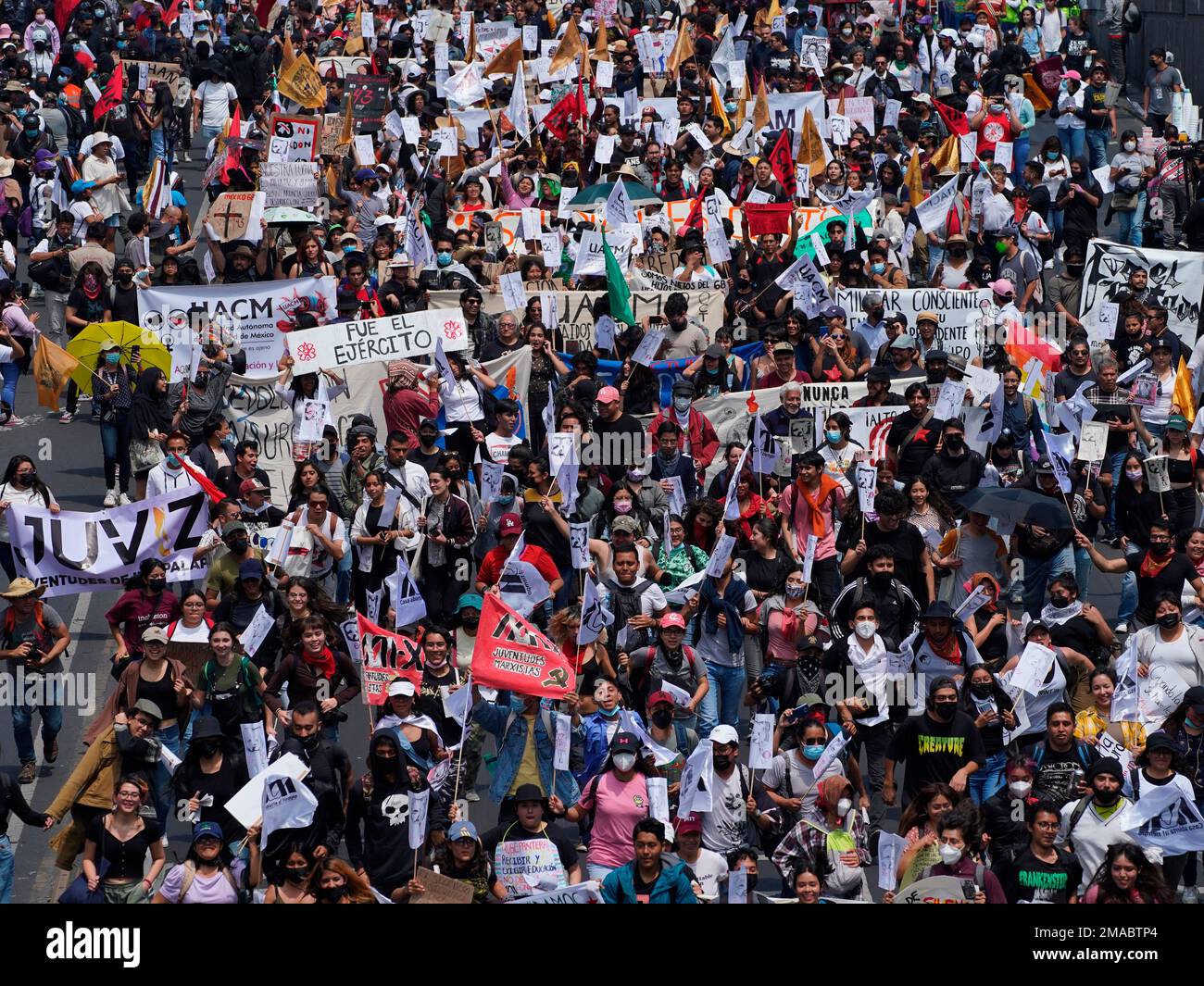 People march in remembrance of Tlatelolco student massacre, in Mexico ...