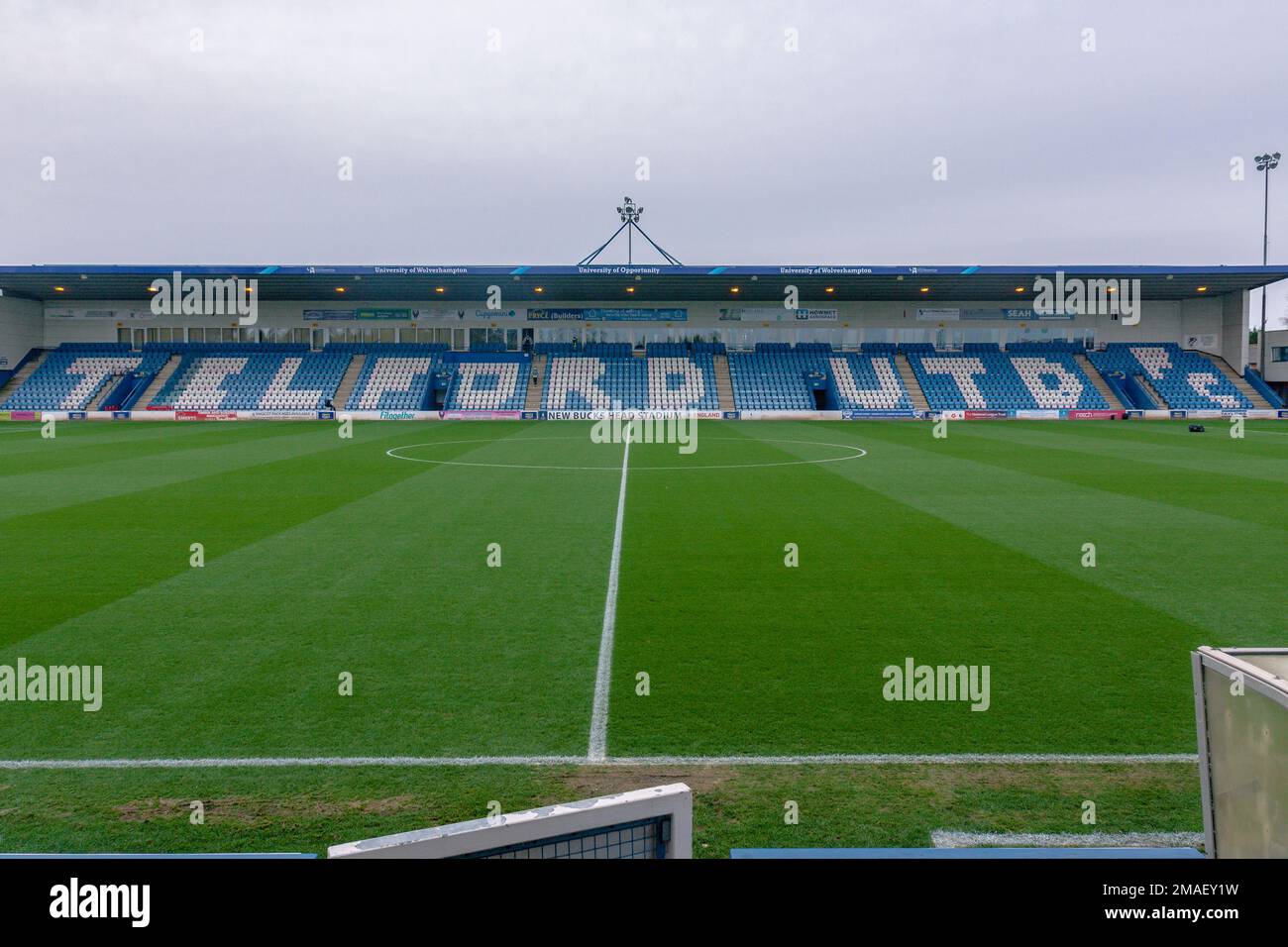 Telford, Großbritannien 27. November 2022:das New Bucks Head Stadium ...