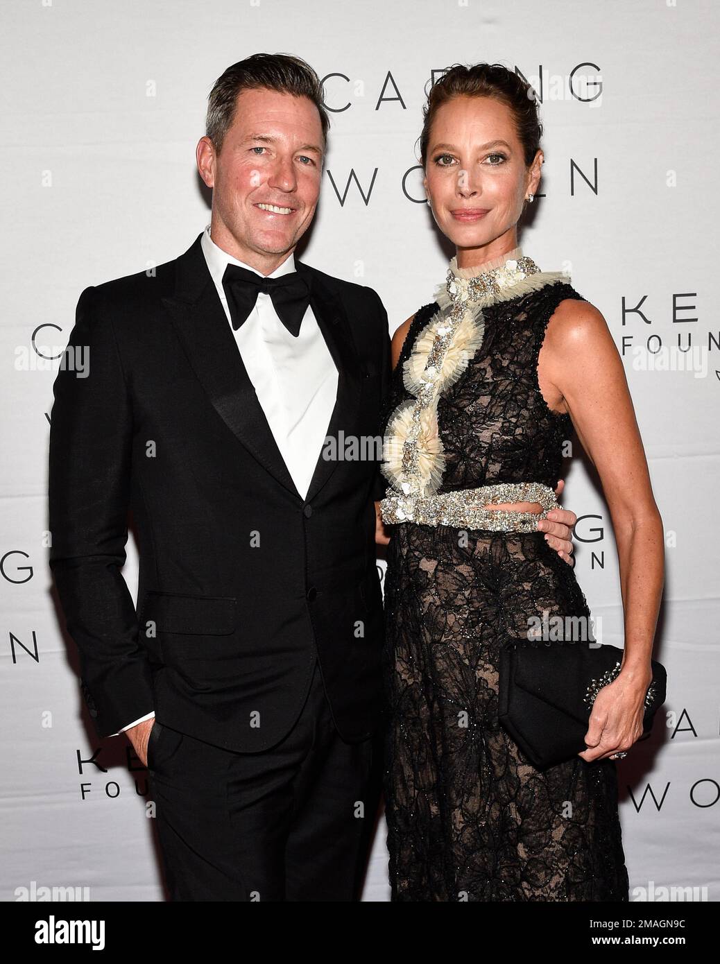 Ed Burns, left, and wife Christy Turlington Burns attend the Kering ...