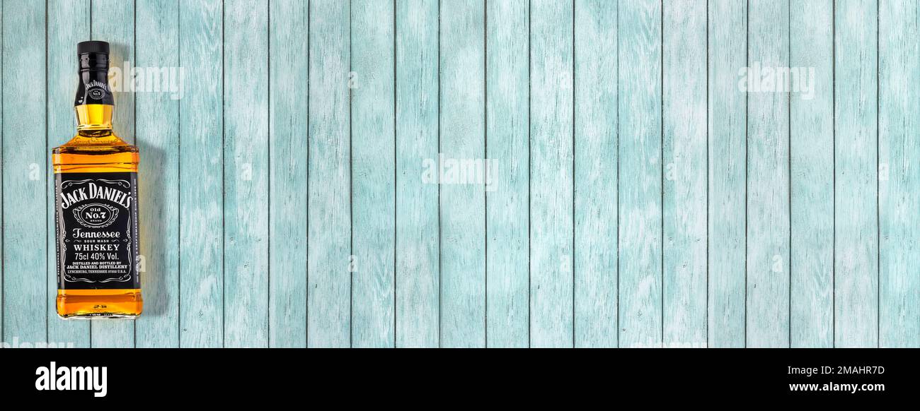 CHISINAU, MOLDAWIEN - November 14. 2015.Foto einer Flasche 'Jack Daniel ...