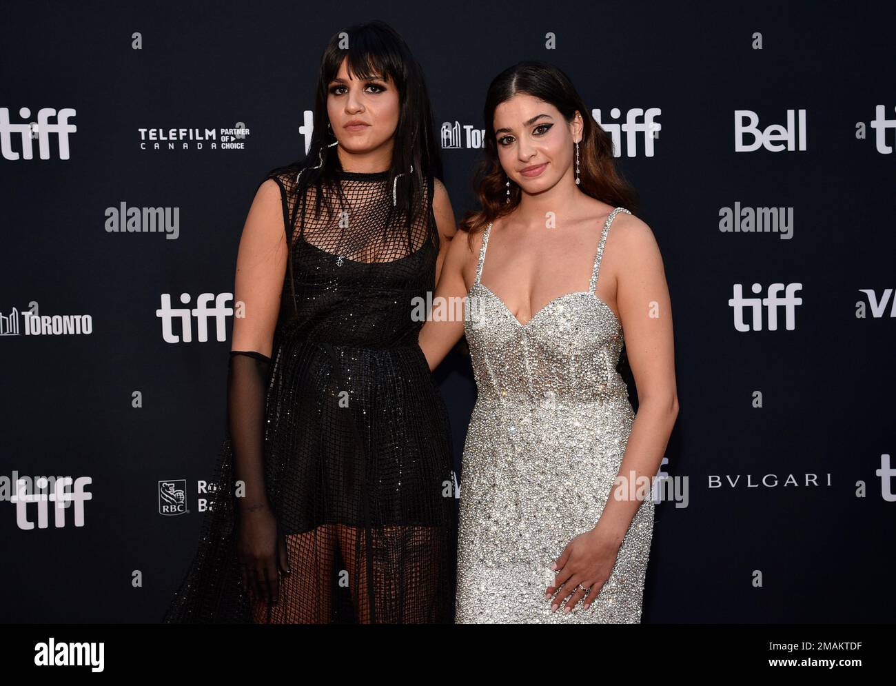 Sara Mardini, left, and Yusra Mardini attend the premiere for "The ...