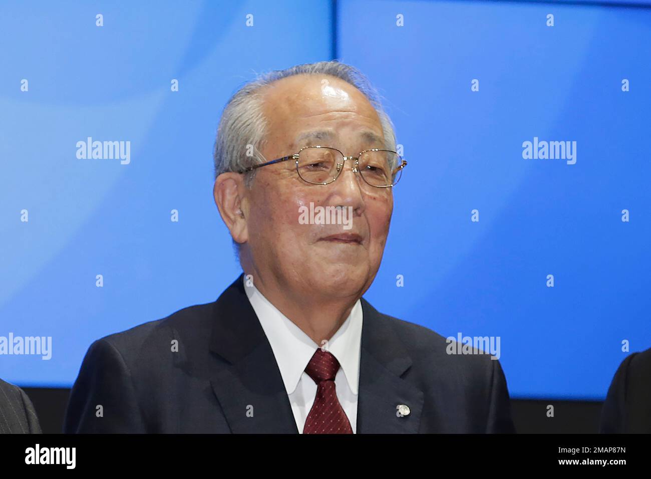 FILE - Japan Airlines honorary chairman Kazuo Inamori poses during a ceremony to mark its ...