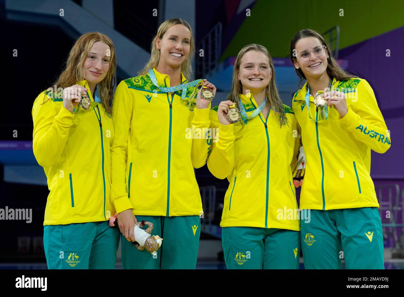 Chelsea Hodges, Emma McKeon, Mollie O'Callaghan and Kaylee McKeown ...