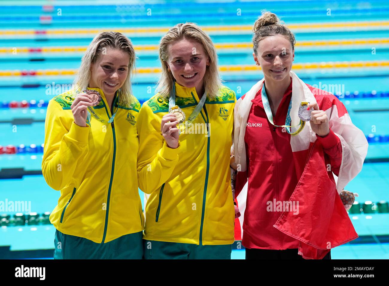 Bronze Medalist Kiah Melverton Of Australia Gold Medalist Ariarne Bronze Medalist Kiah Melverton Of Australia Gold Medalist Ariarne