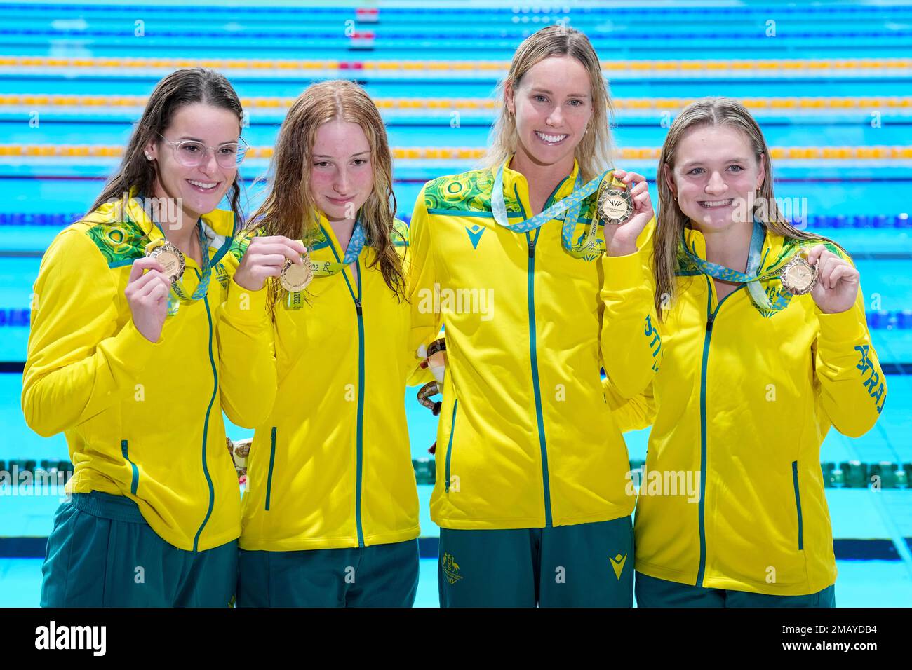 Kaylee McKeown, Chelsea Hodges, Emma McKeon and Mollie O'Callaghan ...