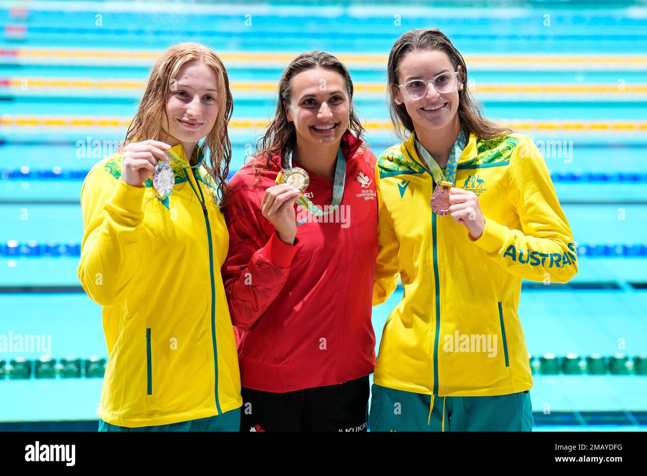 Silver medalist Mollie O'Callagham of Australia, gold medalist Kylie ...