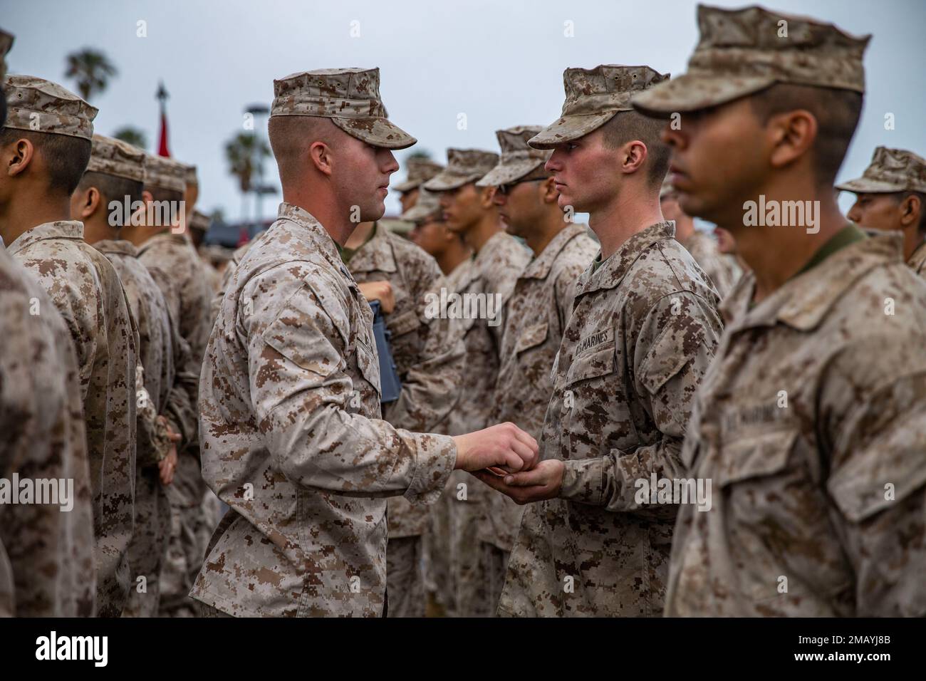 USA Marine Corps Pvt. John Rainwater, ein neuer Marine bei Lima Company ...
