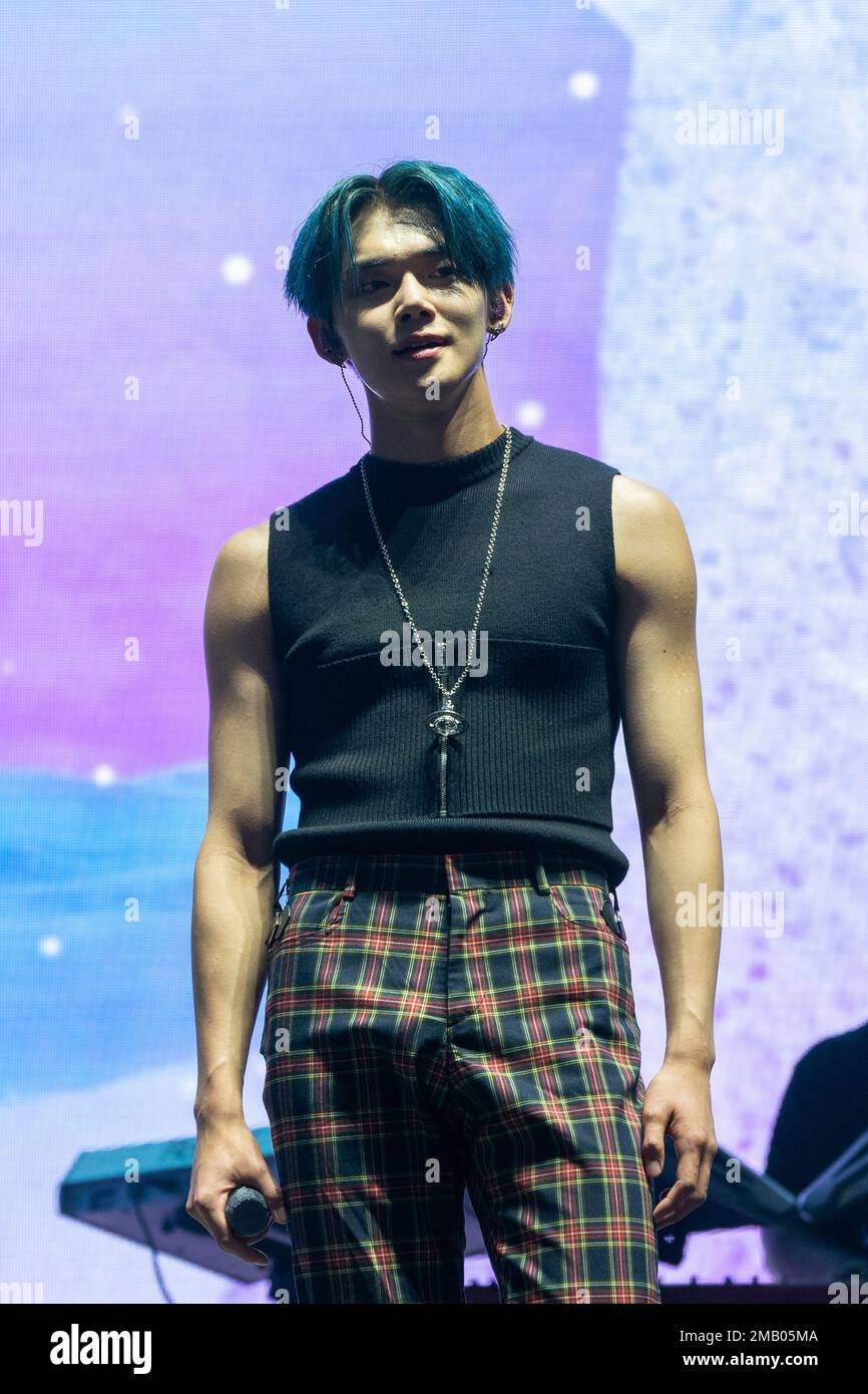 Yeonjun of TOMORROW X TOGETHER performs on day three of the ...