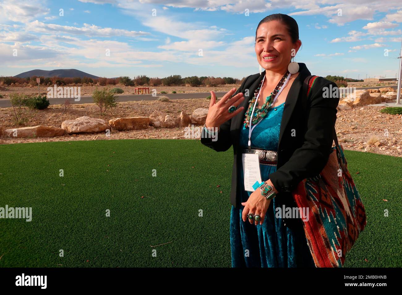 Ethel Branch poses for a photograph before a Navajo Nation presidential ...