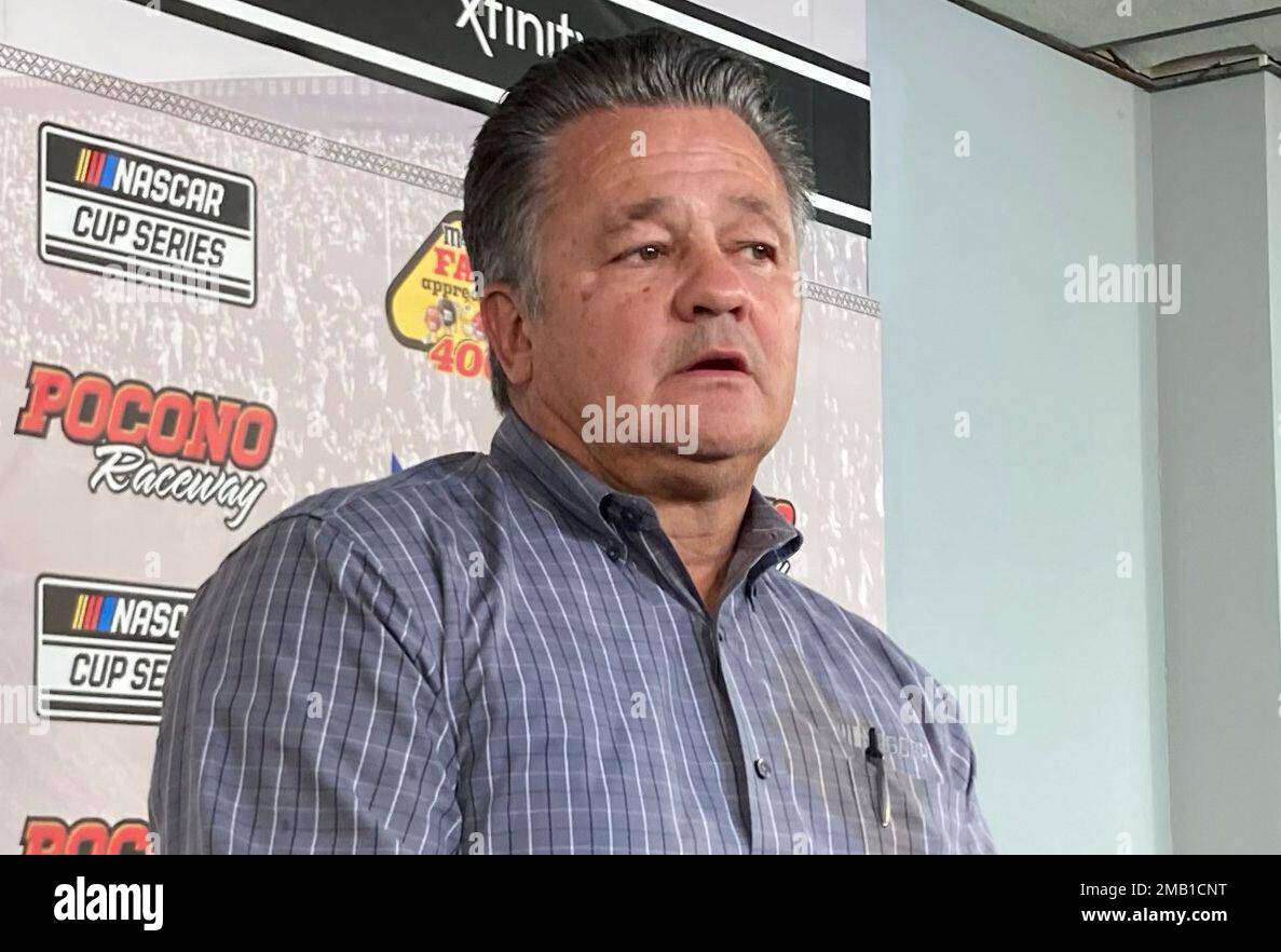 NASCAR Cup Series managing director Brad Moran explains during a news ...
