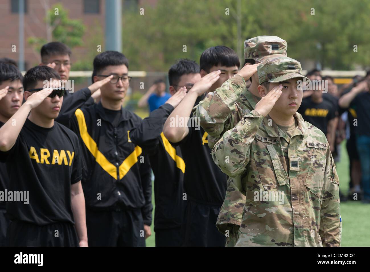 KATUSA und USA Soldaten feiern den 72. Jahrestag des Koreakrieges und ...
