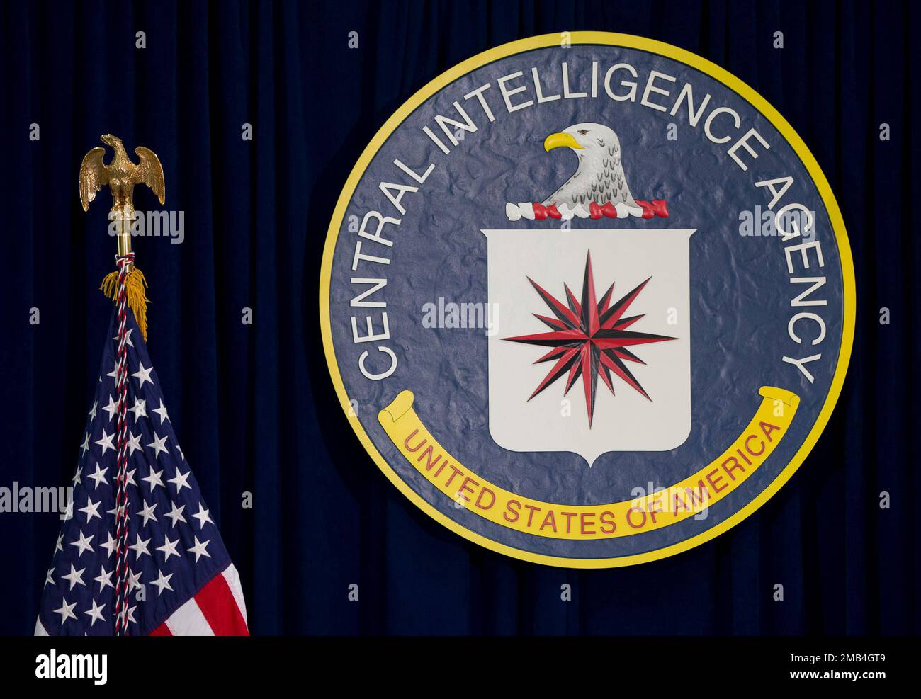 FILE - The seal of the Central Intelligence Agency at CIA headquarters ...