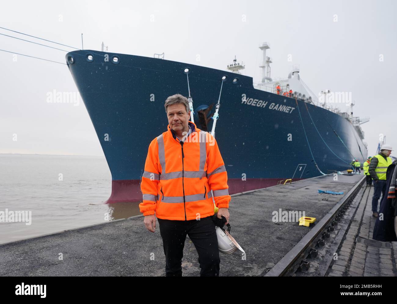 20. Januar 2023, Schleswig-Holstein, Brunsbüttel: Robert Habeck ...