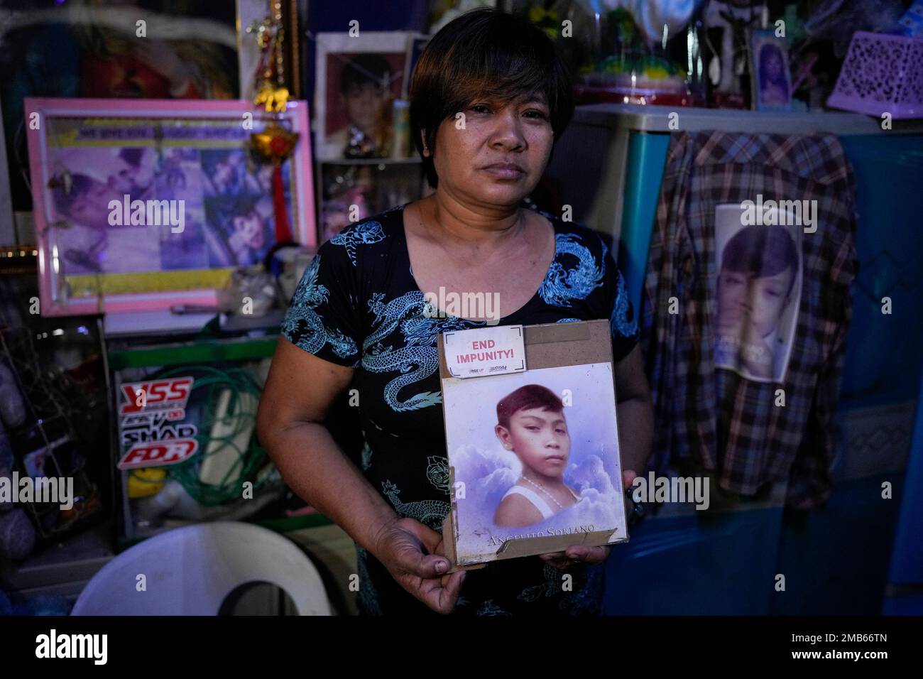 Emily Soriano Holds A Picture Of Her 15 year old Son As She Recounts Emily Soriano Holds A Picture Of Her 15 year old Son As She Recounts