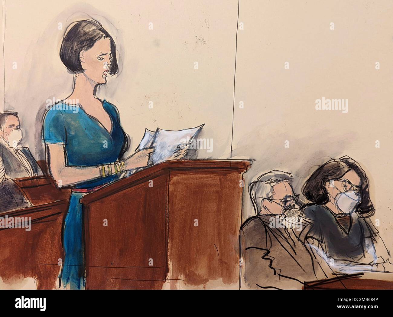 In This Courtroom Sketch Sarah Ransome Left Makes Her Statement