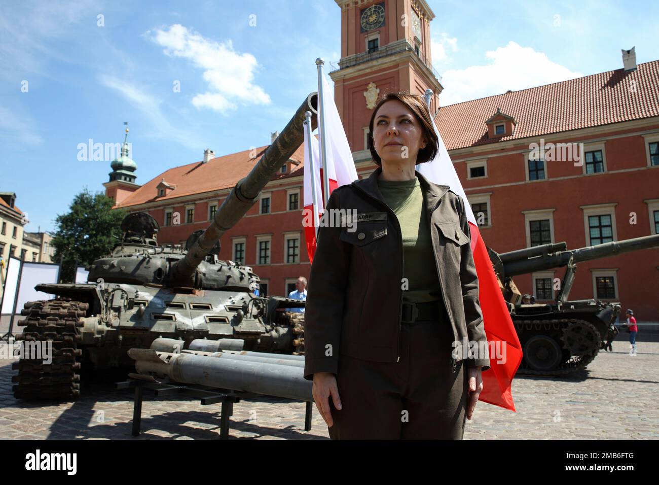 Deputy Minister of Defense of Ukraine, Hanna Maliar, poses for a ...