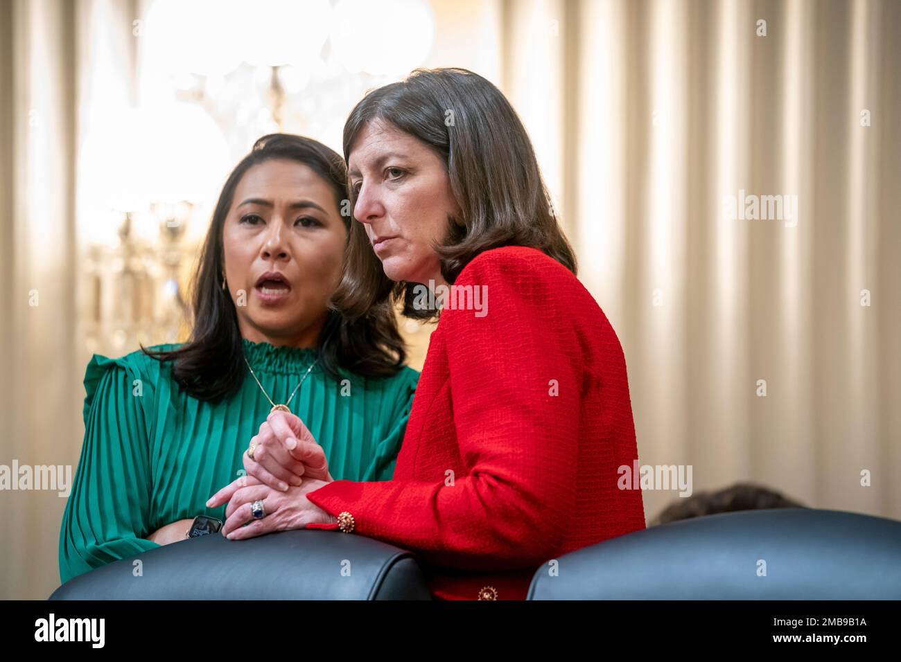 Rep. Stephanie Murphy, D-Fla., left, and Rep. Elaine Luria, D-Va ...
