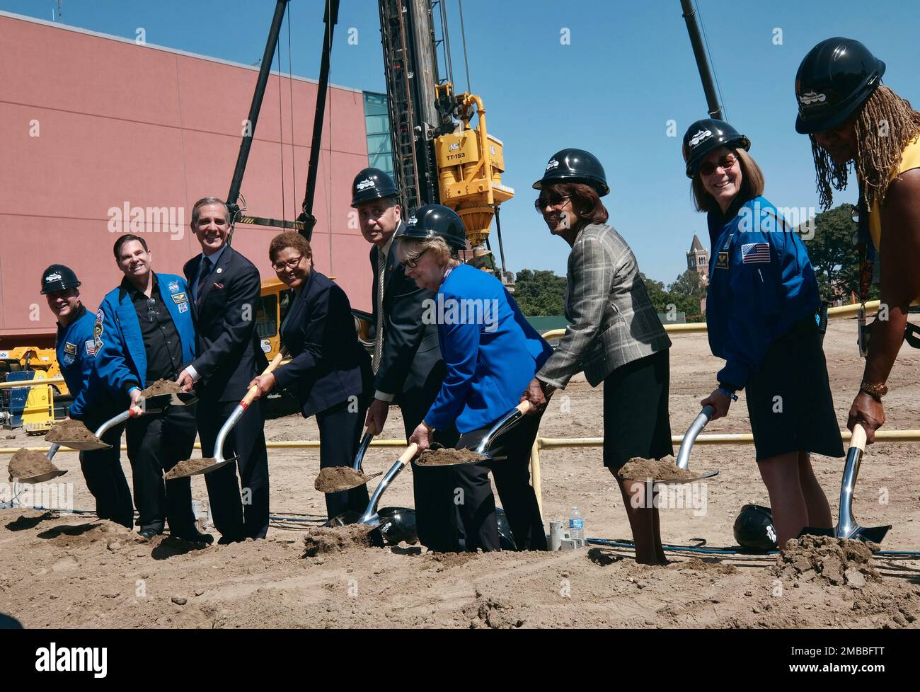 Los Angeles Mayor Eric Garcetti, third from left is joined by other ...